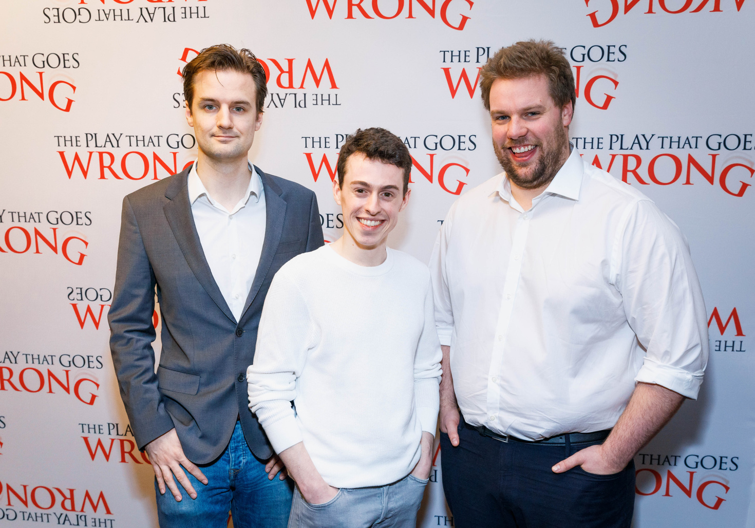 Oops! The Cast of The Play That Goes Wrong Meets the Press | Broadway ...