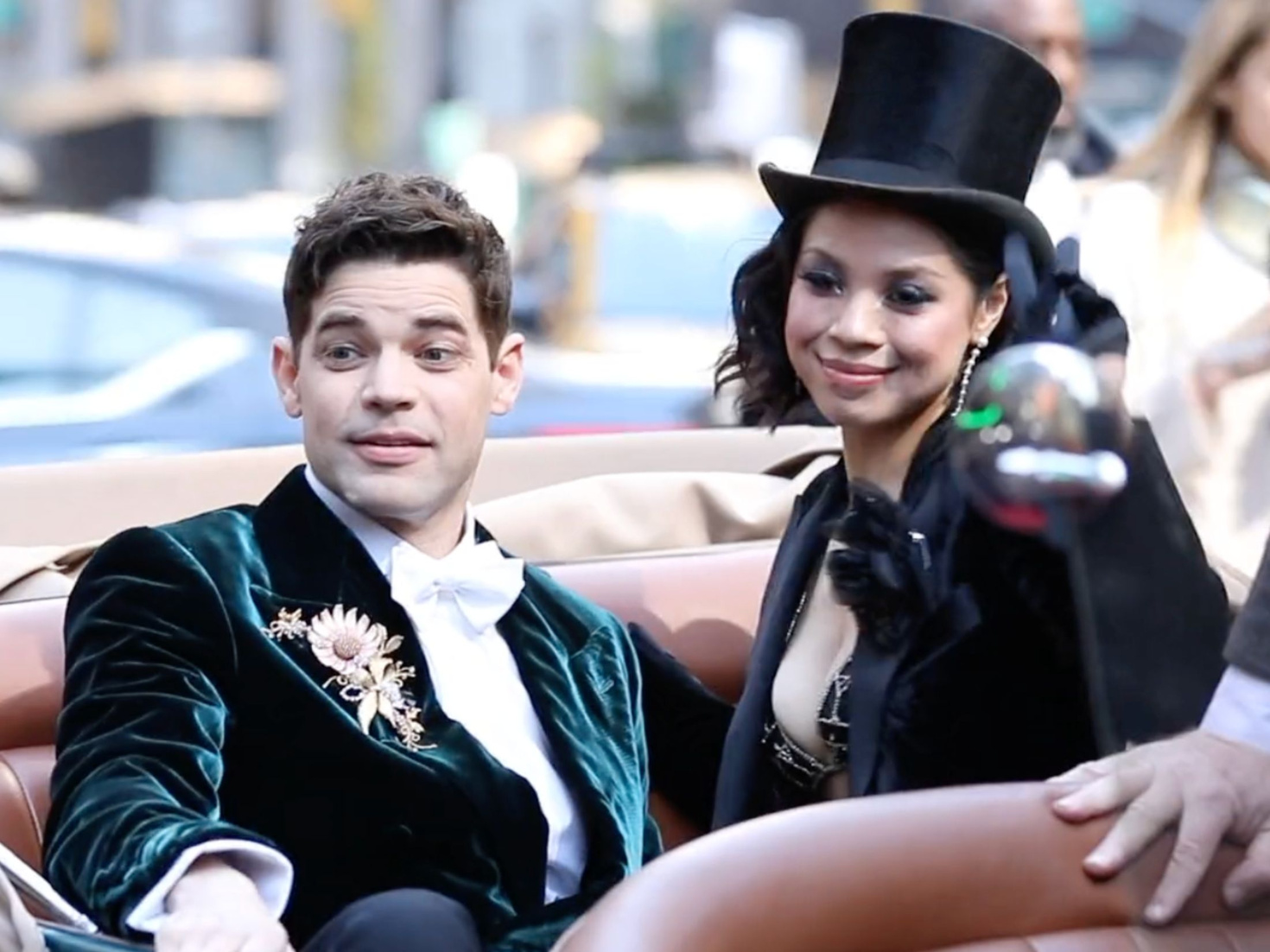 See Jeremy Jordan and Eva Noblezada Arrive for The Great Gatsby Opening ...