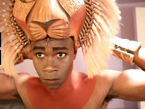See The Lion King Star Bradley Gibson Backstage Preparing to Tell the ...