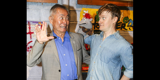 Photos! Allegiance Star George Takei Makes an Evil Puppet Pal at Hand ...