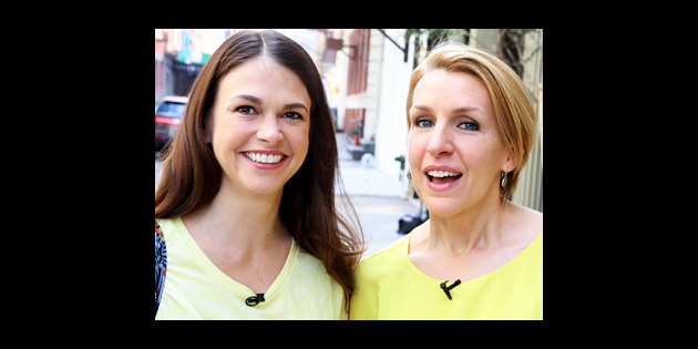 Violet Star Sutton Foster Eats Cake, Pranks Groff & Recalls Her 15 Rent ...