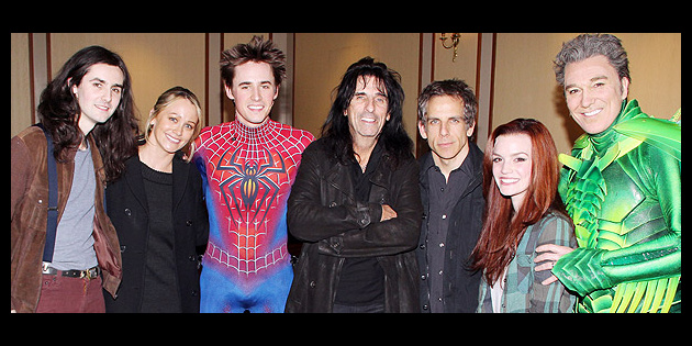 Ben Stiller, Christine Taylor and Alice Cooper Rock Out at Spider-Man ...